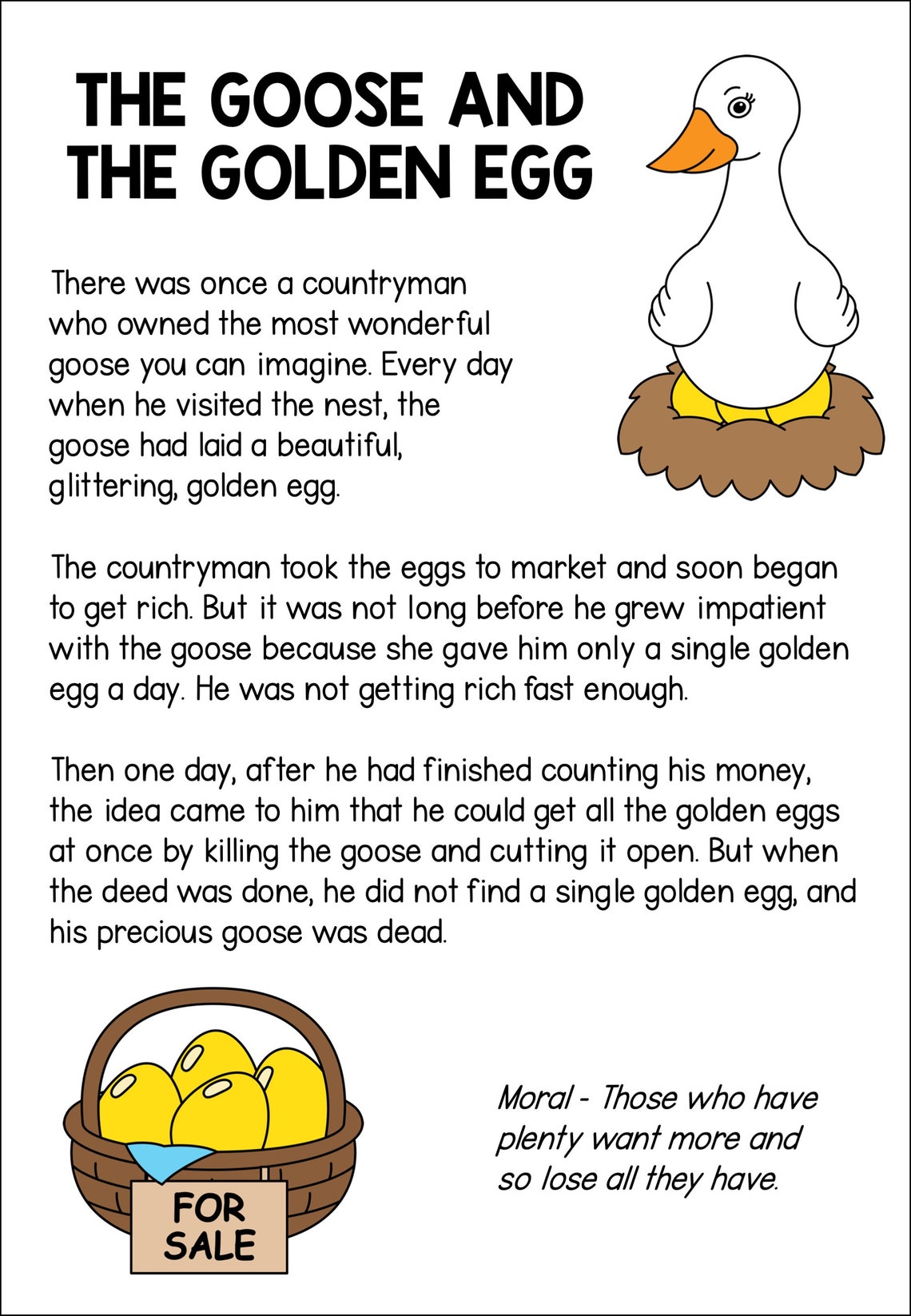 Aesop's Fables Reading Passages, 7 Classic Children's Stories to Read ...