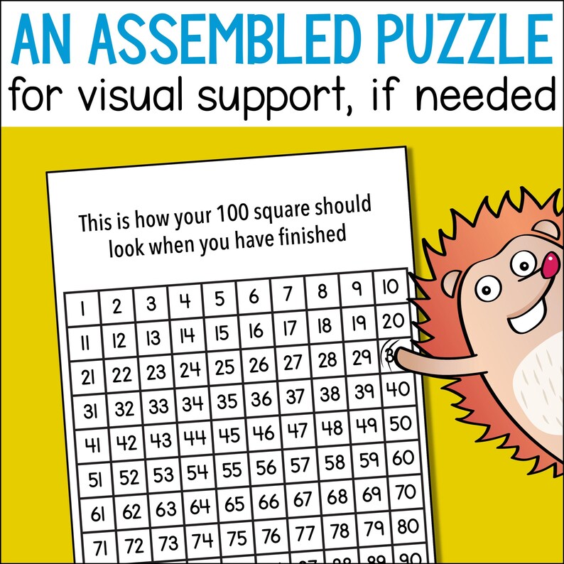 Place Value to 100 Jigsaws, 100 Chart Jigsaw Activity, Printable PDF ...