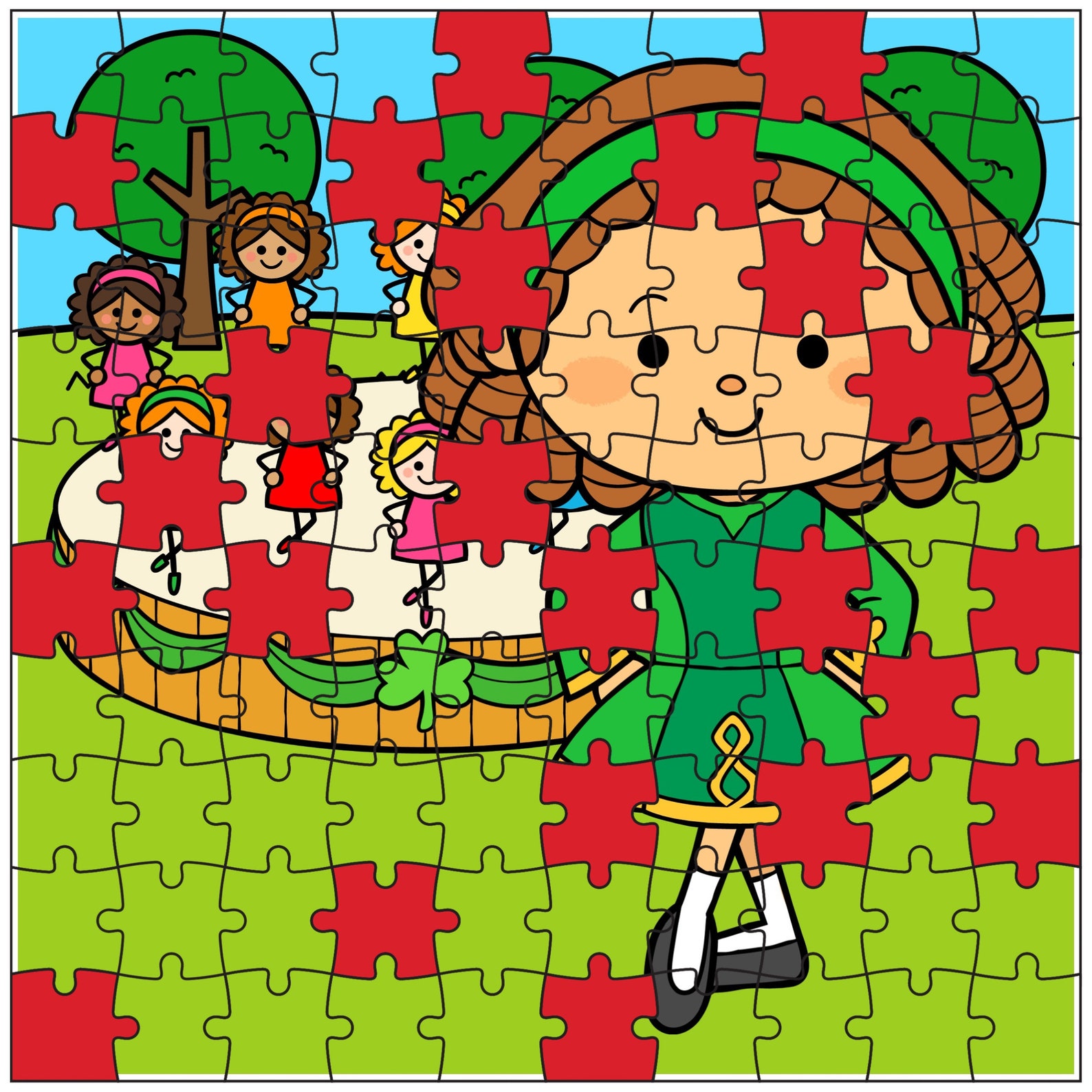 St Patricks Day Mystery Picture Reveal Puzzles for Kids, Images to ...
