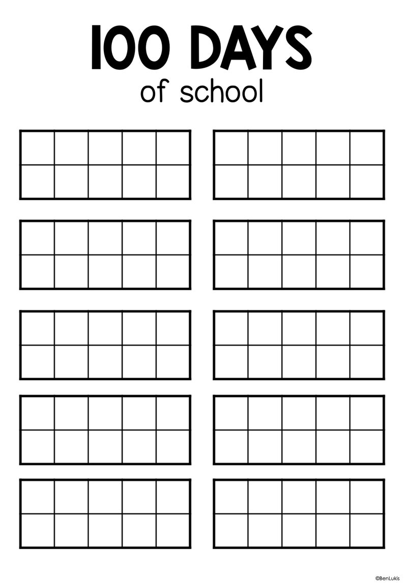100 Days of School Countdown Posters, 100th Day of School Math Counting ...
