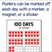 100 Days of School Countdown Posters, 100th Day of School Math Counting ...