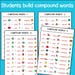 Compound Words Writing Activities and Wordsearches, Printable PDF ...