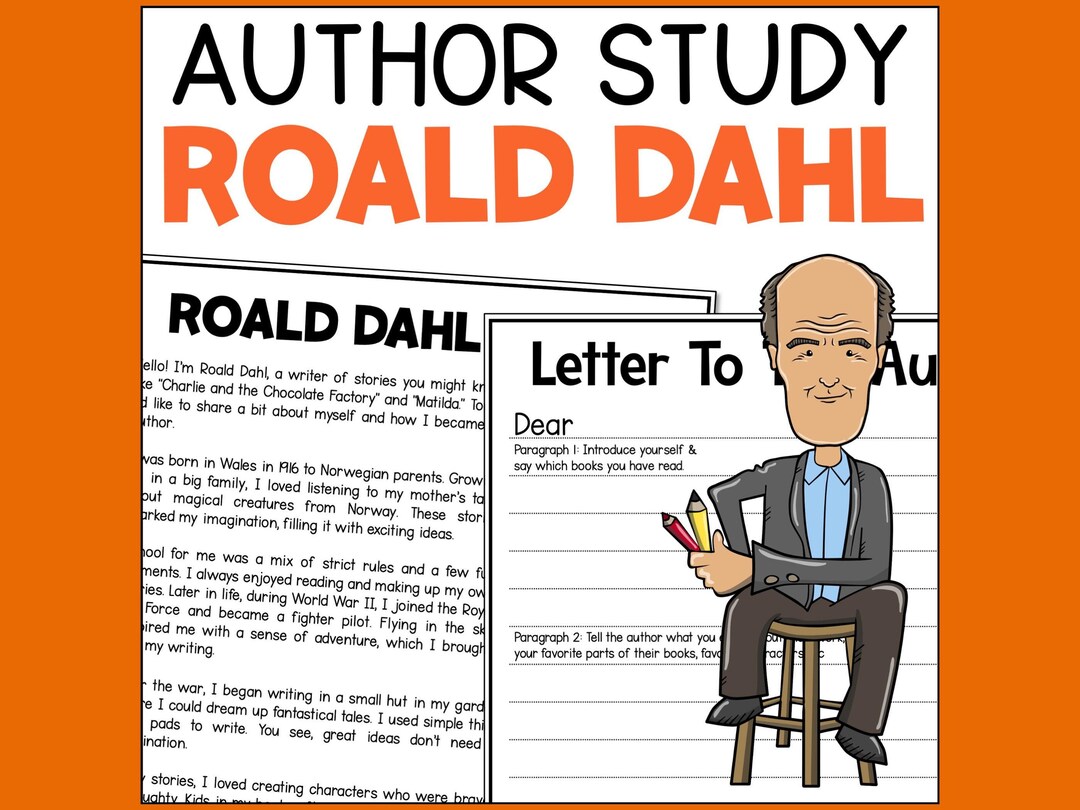 Roald Dahl Author Study Worksheets, PDF Printable Homeschool Learning ...