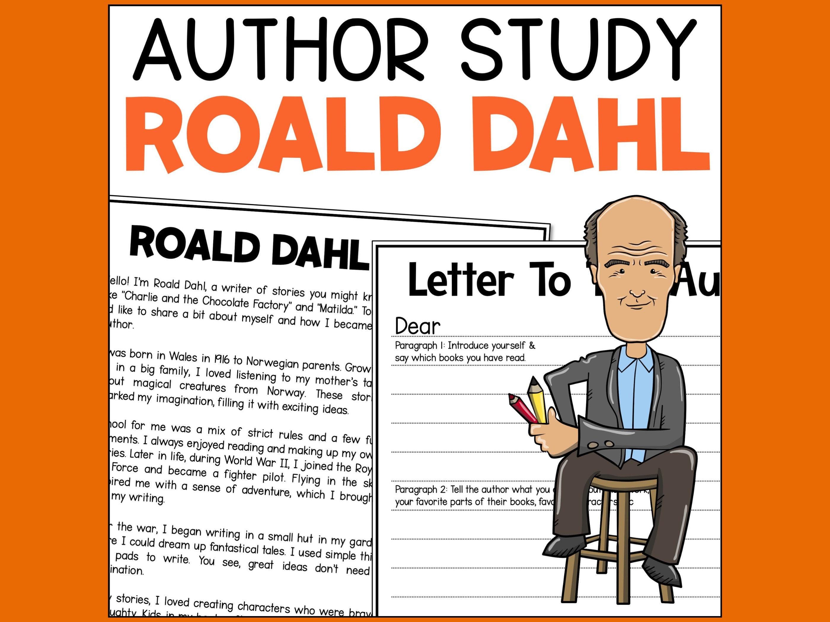 Roald Dahl Author Study Worksheets, PDF Printable Homeschool Learning ...