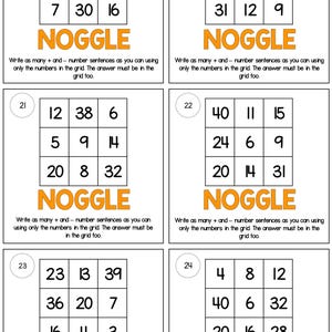 Number Puzzle Task Cards, Addition and Subtraction Brain Teasers, Fun ...