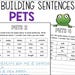 Building Sentences Using Words, Writing Sentences About Pets, Printable ...