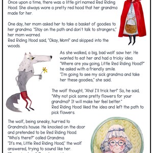 Little Red Riding Hood Reading Passages, Fairy Tale to Read ...