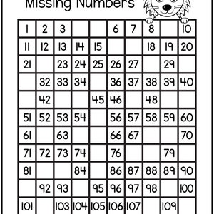 Place Value to 120 Worksheets, Educational Missing Numbers Worksheets ...