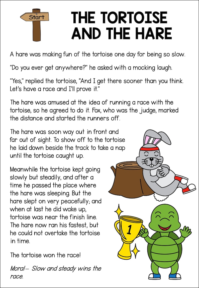 Aesop's Fables Reading Passages, 7 Classic Children's Stories to Read ...