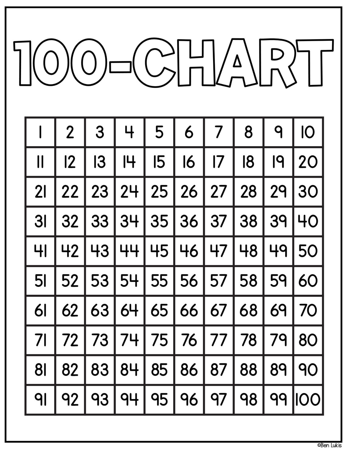 Place Value Worksheets With 100 Chart Number Activities & 100 Square ...