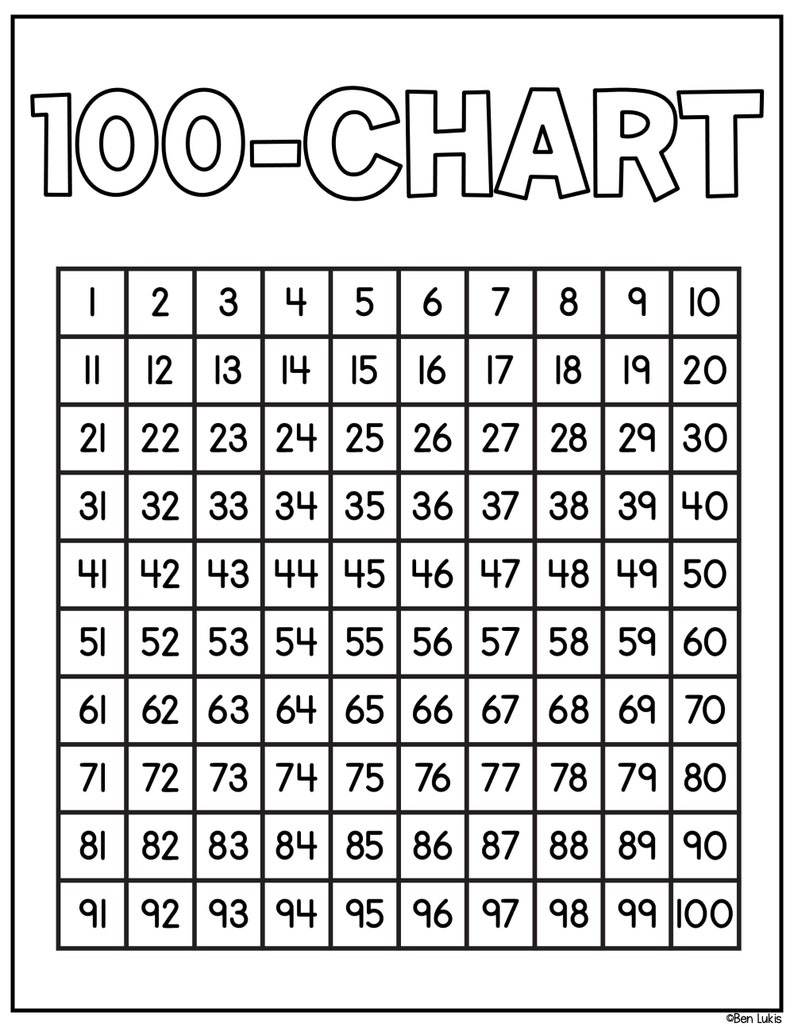 Place Value Worksheets With 100 Chart Number Activities & 100 Square ...