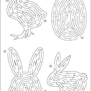 Easter Mazes, Printable Maze and Kids Activity Pages for Easter ...