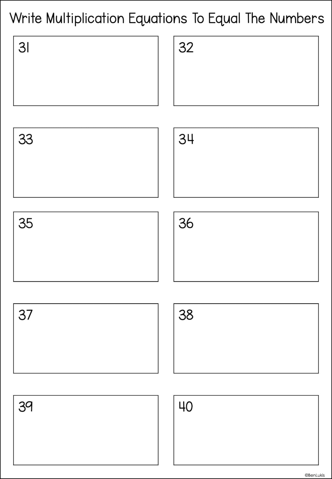 Multiplication Practice Worksheets, Multiplication Fluency and ...