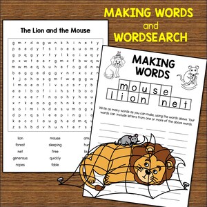 The Lion and the Mouse, Aesop's Fables Activities, Literacy for A Week ...