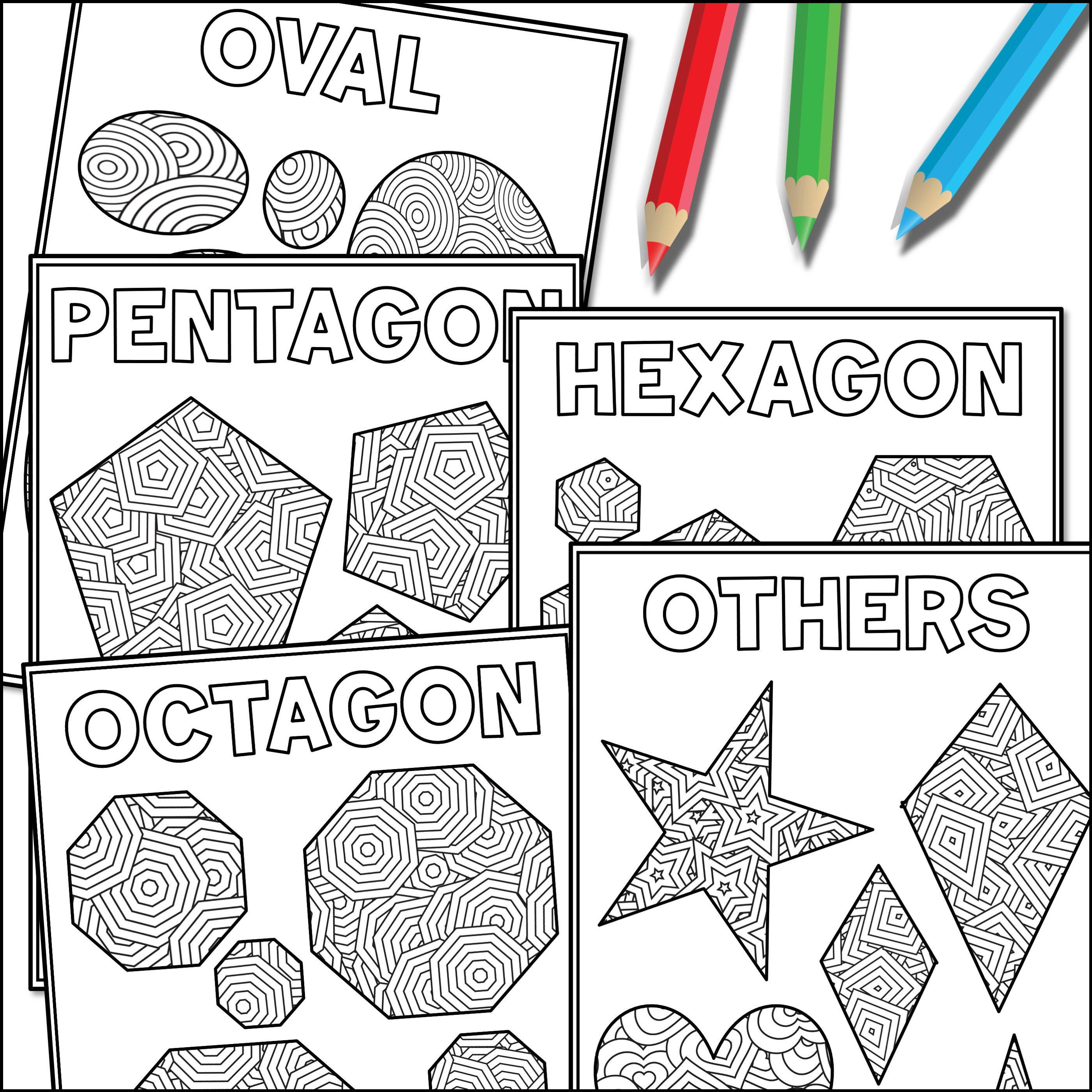 Octagon Coloring Pages For Preschoolers Printable Shapes Coloring