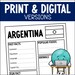 South America Country Research Templates for Kids, South American ...
