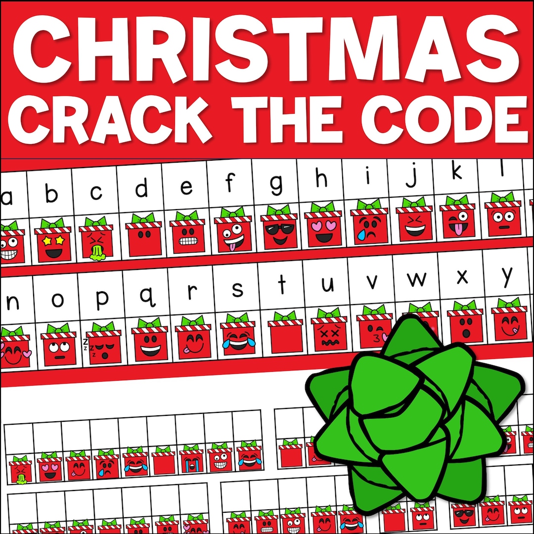 Christmas Crack the Code Worksheet Christmas Secret Emoji - Etsy