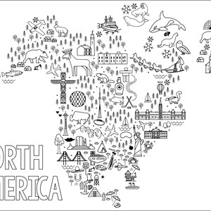 Continent Coloring Pages, Kids Educational World Map Activity ...