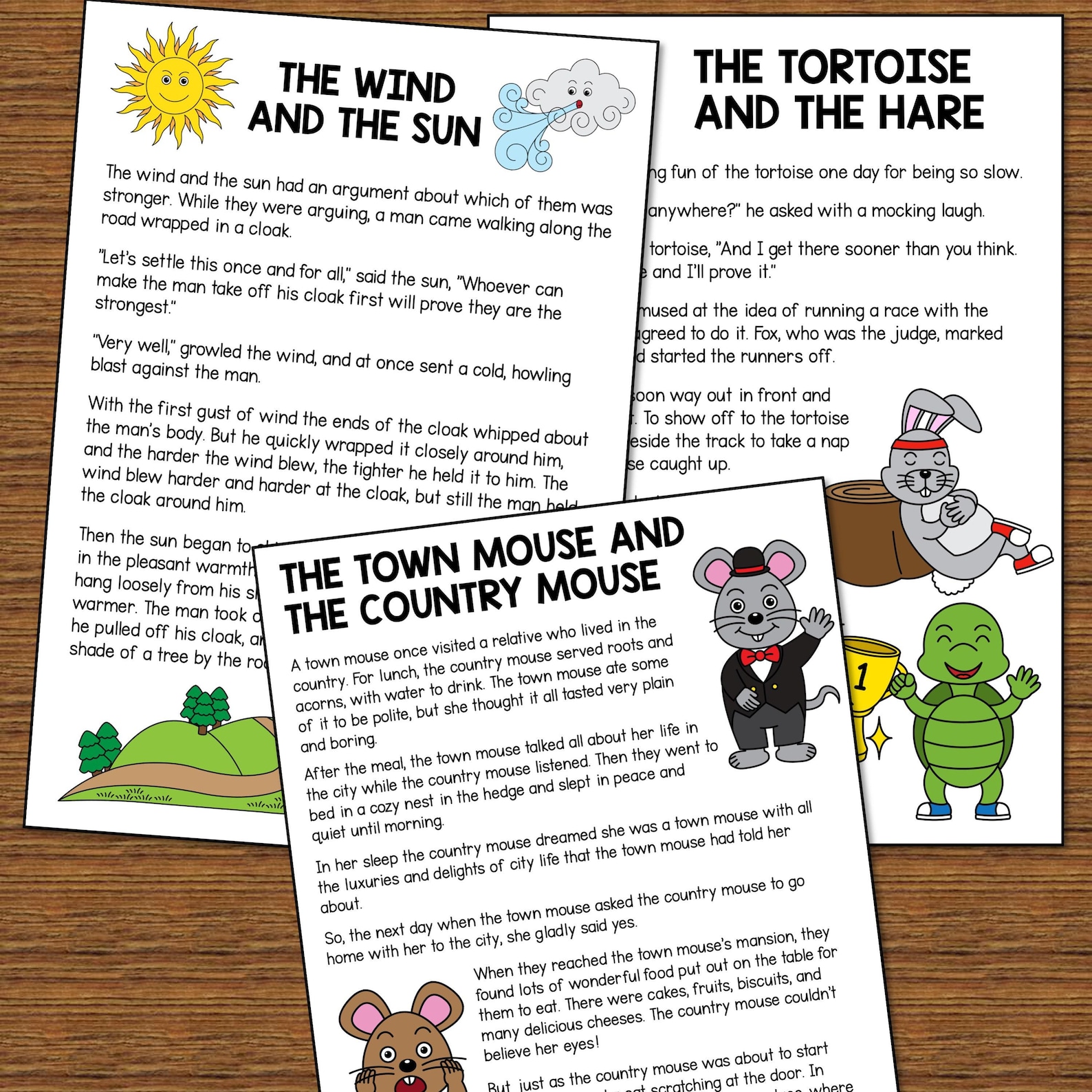 Aesop's Fables Reading Passages, 7 Classic Children's Stories to Read ...