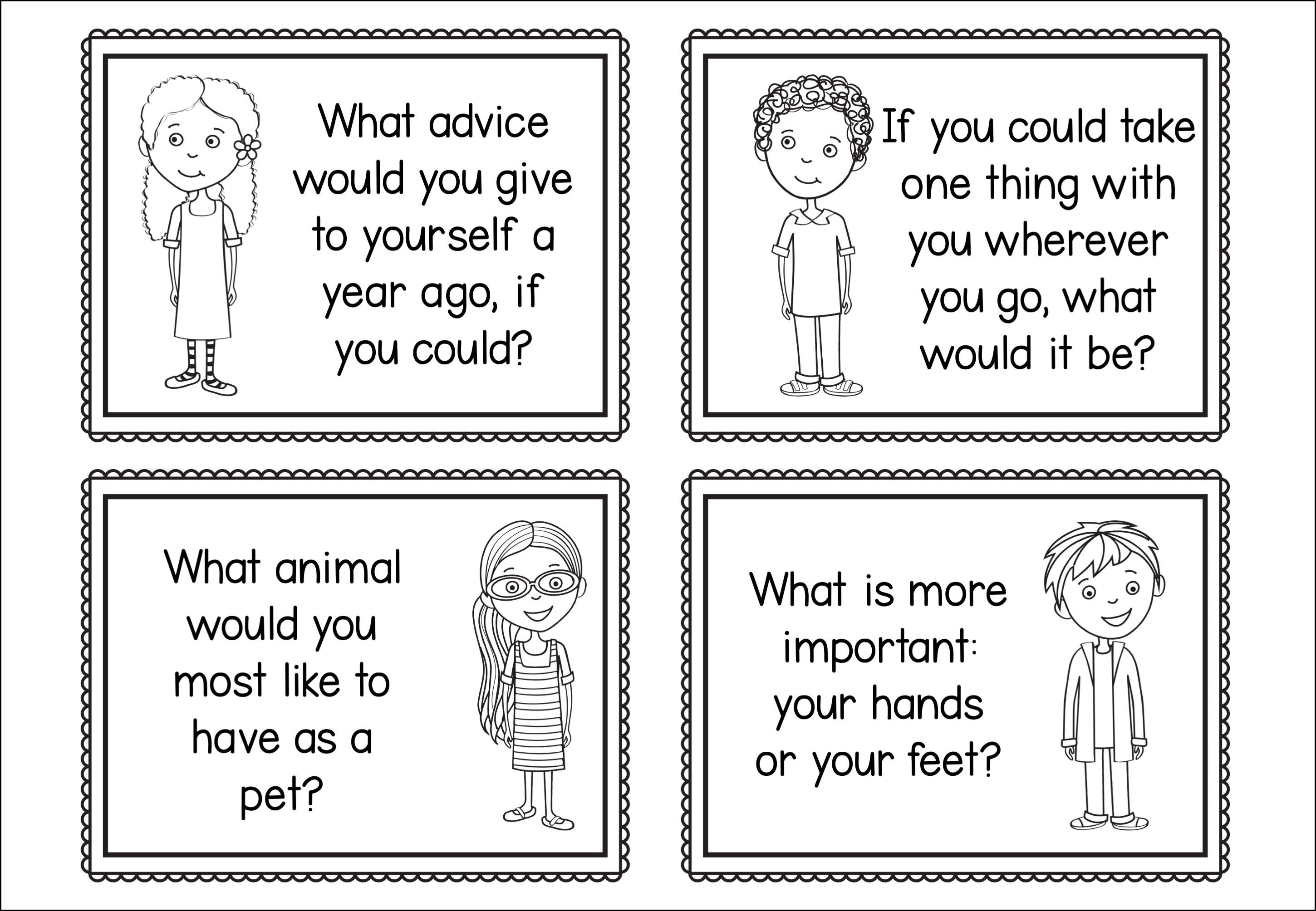 Getting to Know You Question Cards for Back to School, Questions to ...