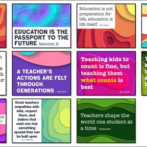 Motivational Quote Posters for Teachers, Staff Morale Boosters ...