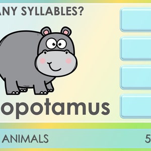 Counting Syllables Powerpoint Game for Phonological Awareness Practice ...