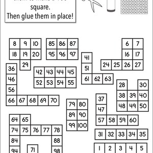 Place Value to 100 Jigsaws, 100 Chart Jigsaw Activity, Printable PDF ...