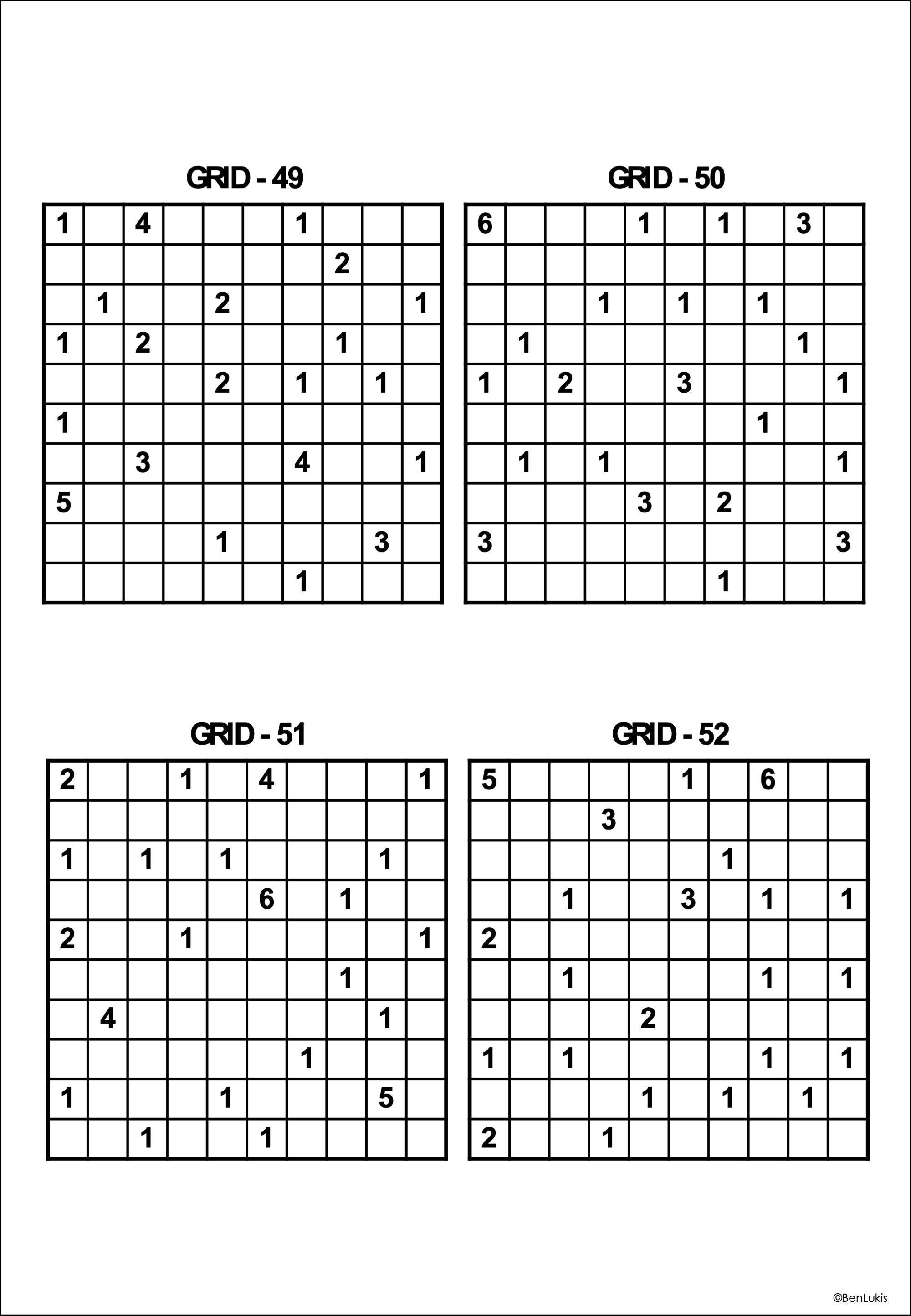 Nurikabe Logic Puzzles Digital Download, 60 Challenges Brain Teasers ...