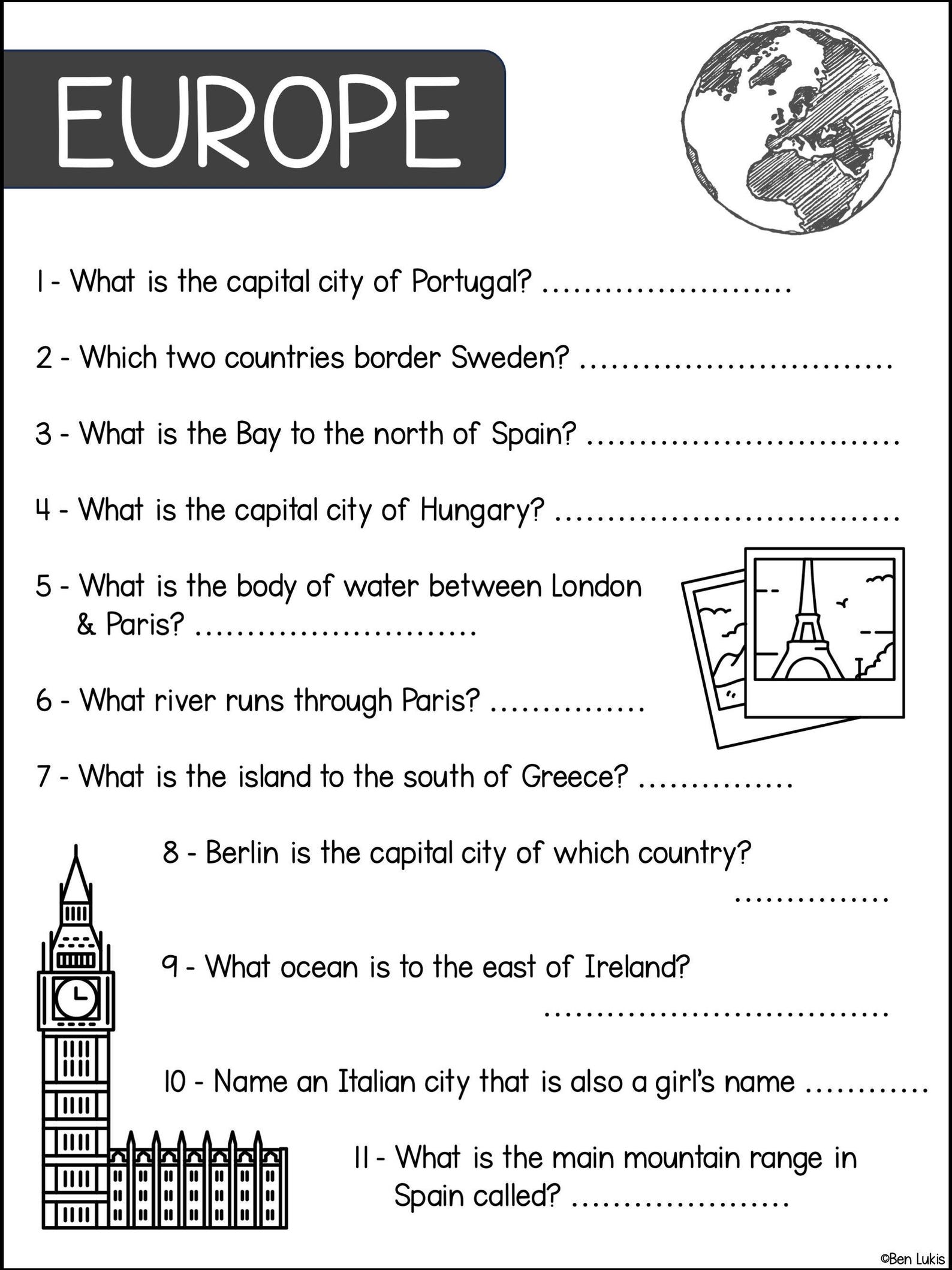 Continent Scavenger Hunt Bundle, Geography for Kids (PDF) - Etsy