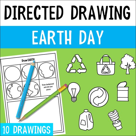Earth Day Directed Drawings Reduce Reuse Recycle Tree | Etsy