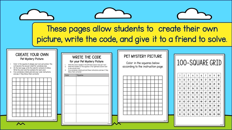 Place Value Mystery Picture Math Worksheets, Place Value Pet Coloring ...