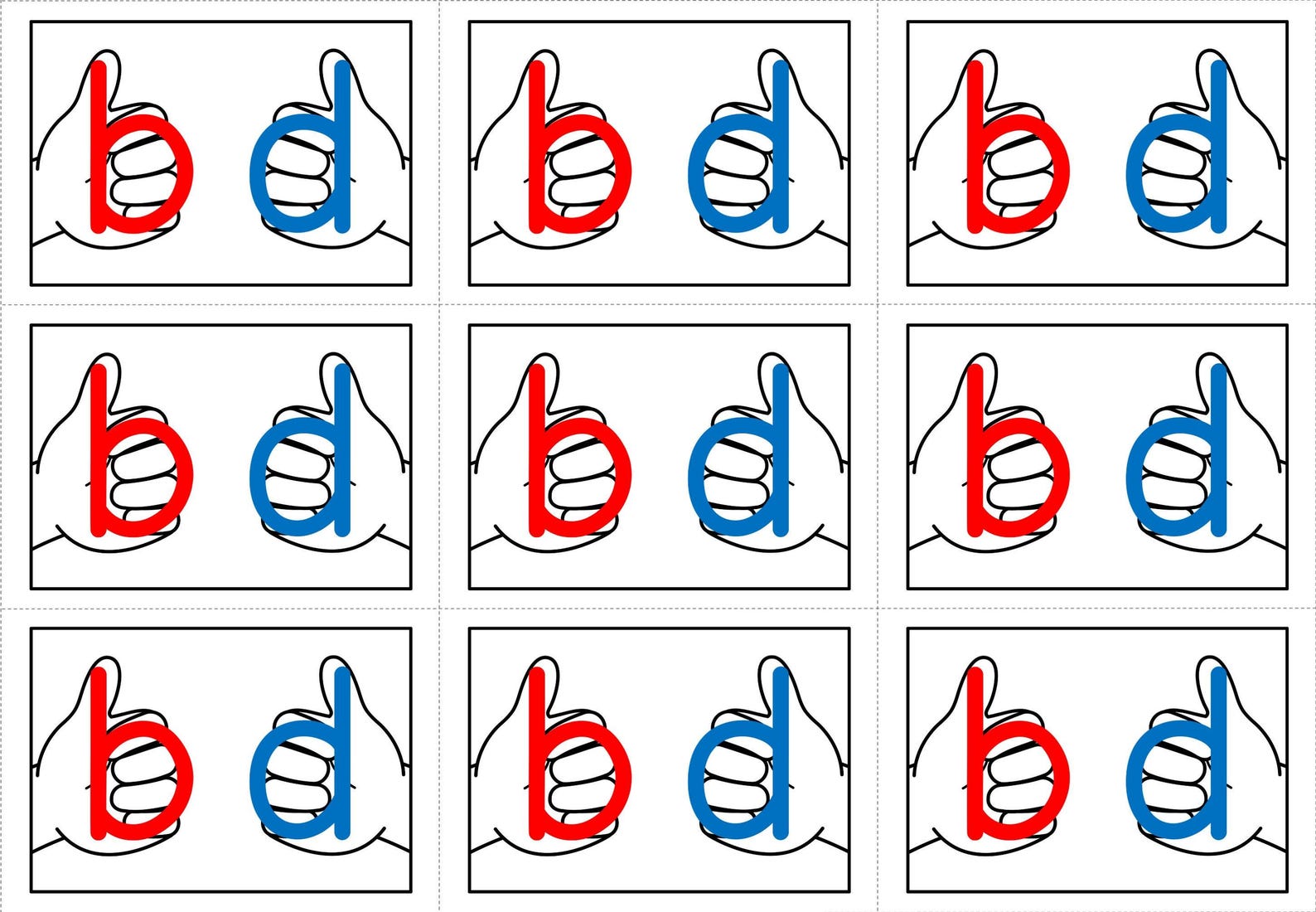 B D Letter Reversals Handwriting Practice Visuals, Posters & Worksheets ...
