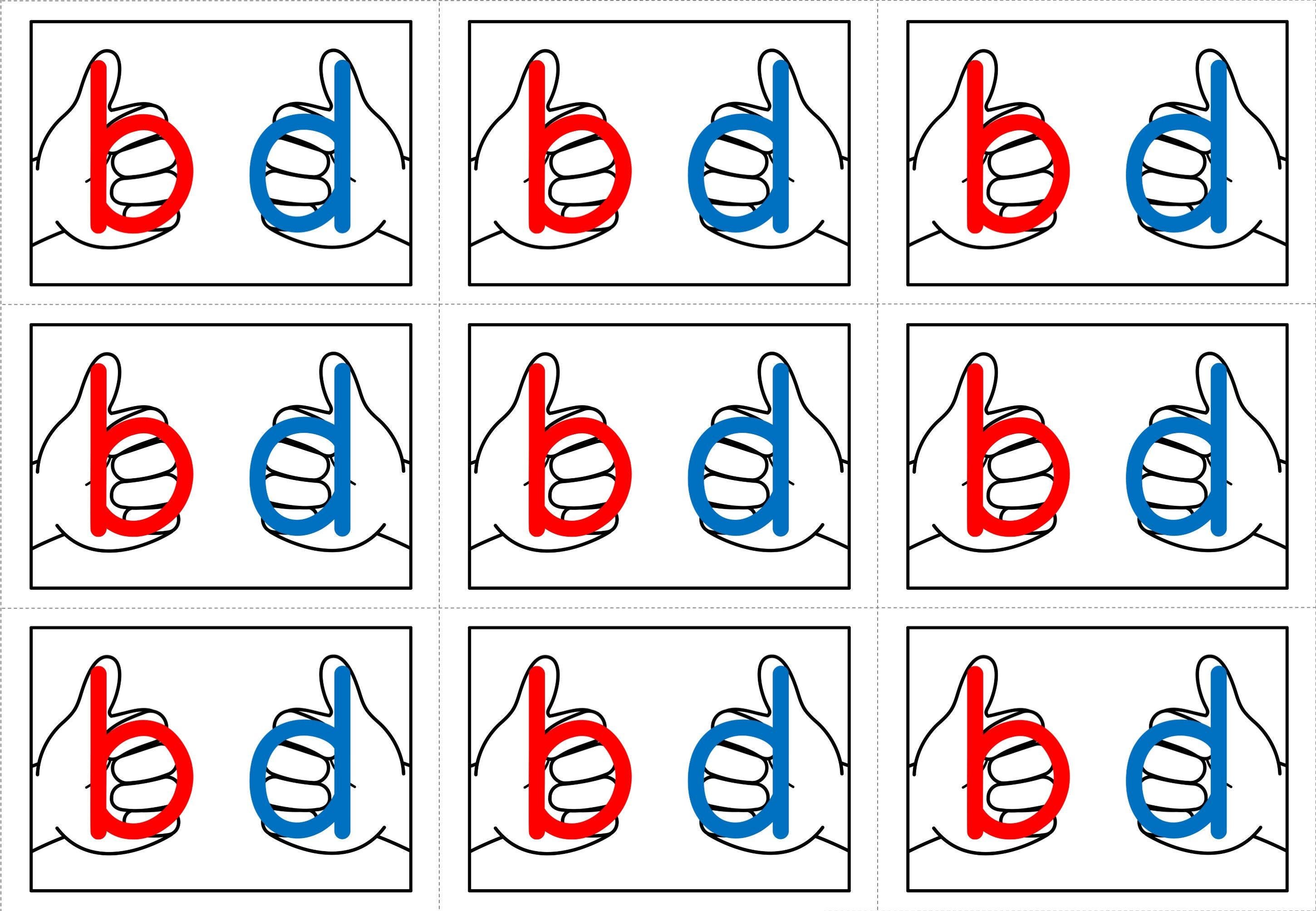 B D Letter Reversals Handwriting Practice Visuals, Posters & Worksheets ...