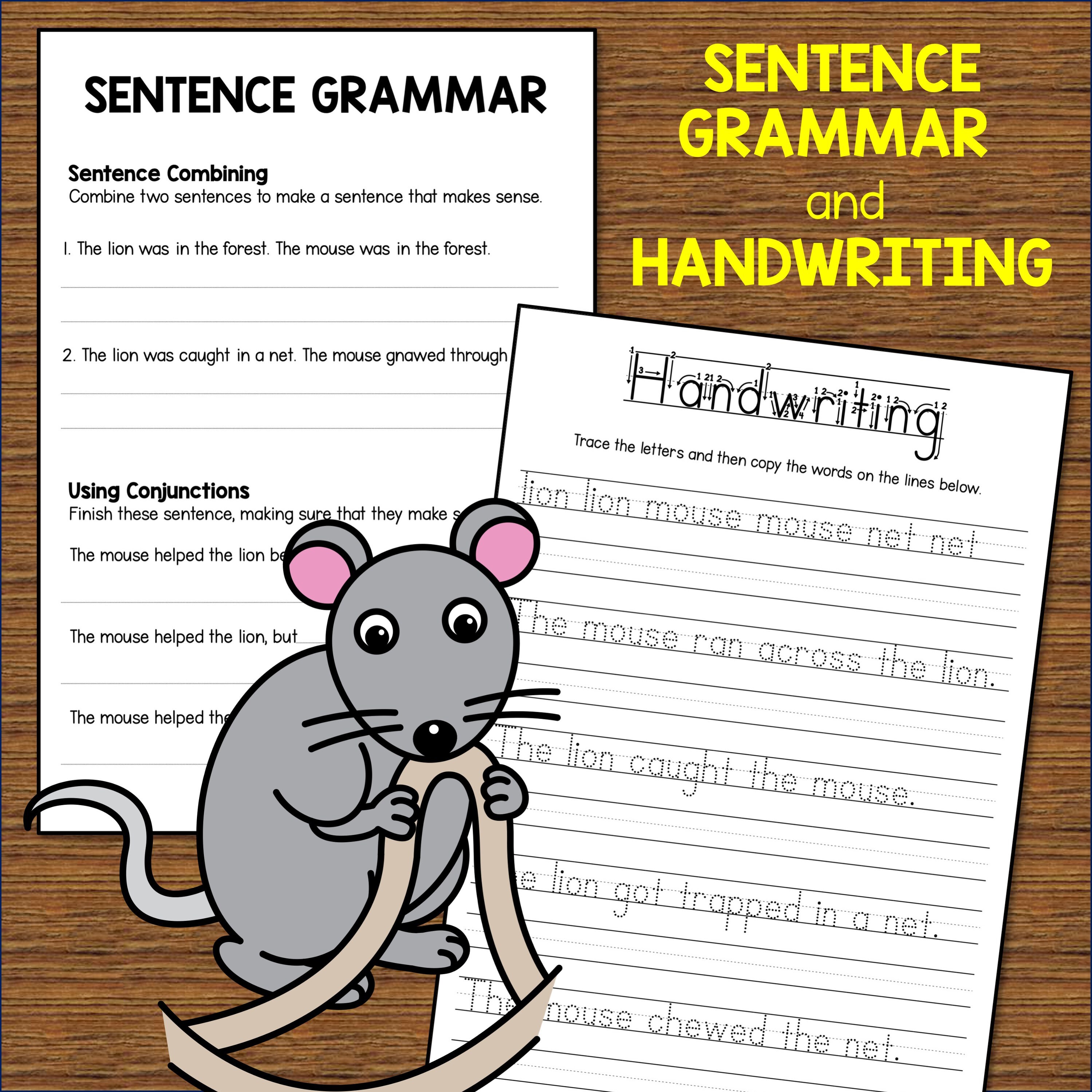 The Lion and the Mouse, Aesop's Fables Activities, Literacy for A Week ...