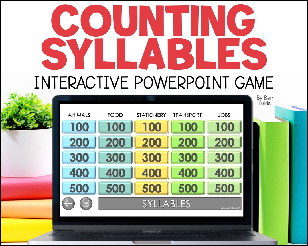 Counting Syllables Powerpoint Game for Phonological Awareness - Etsy