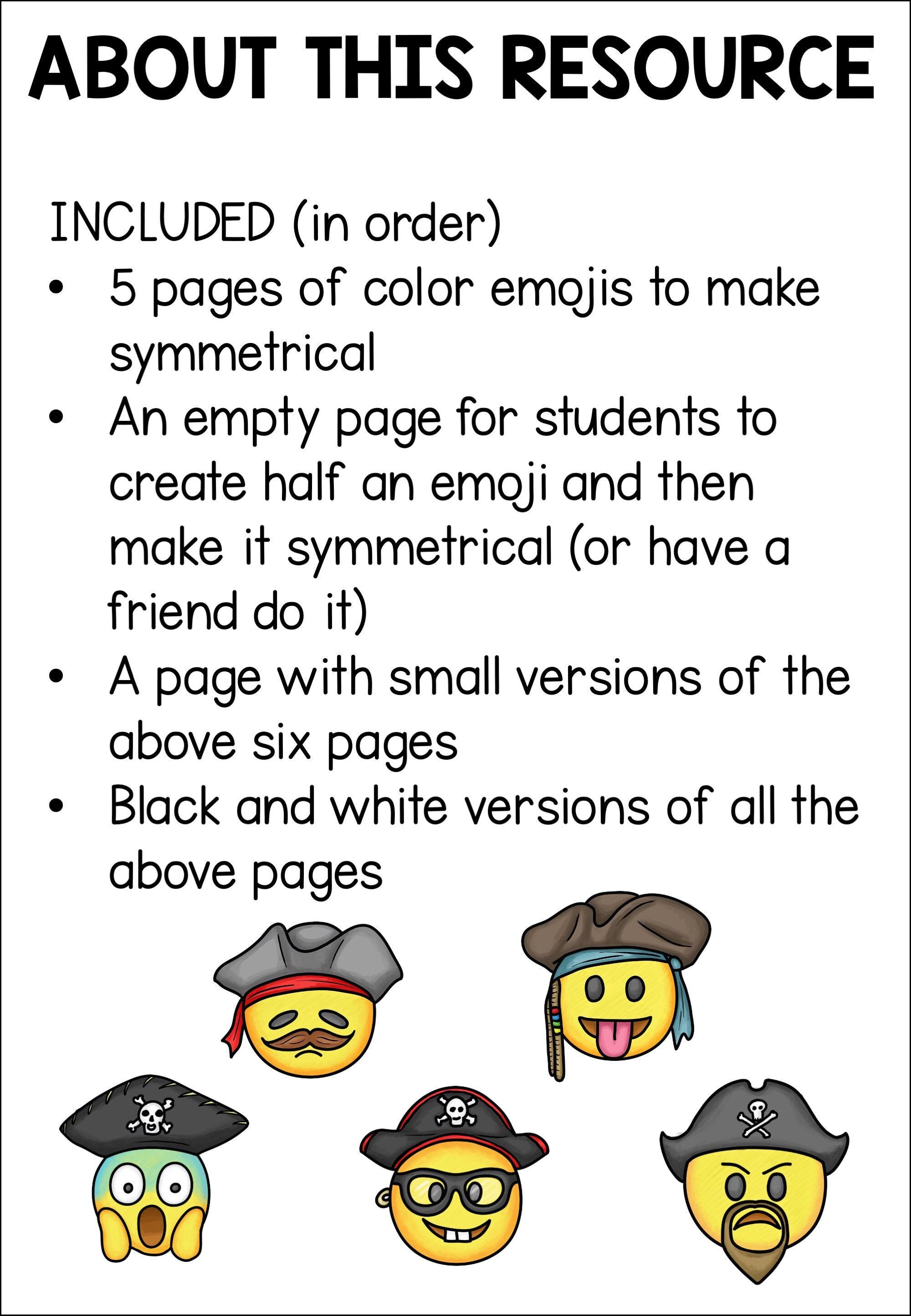 Pirate Symmetry Art and Math Worksheets, Pirate Drawing Geometry ...