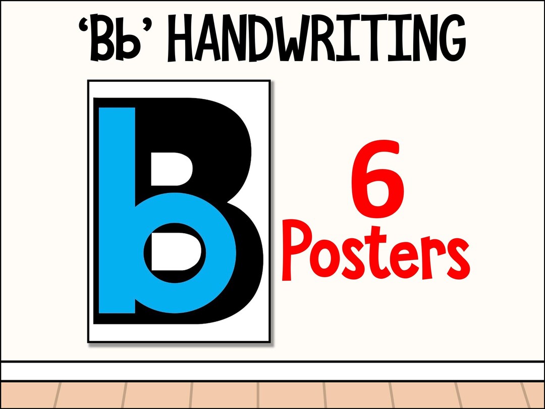 B Letter Reversals Posters, Printable Handwriting Poster, B Letter ...