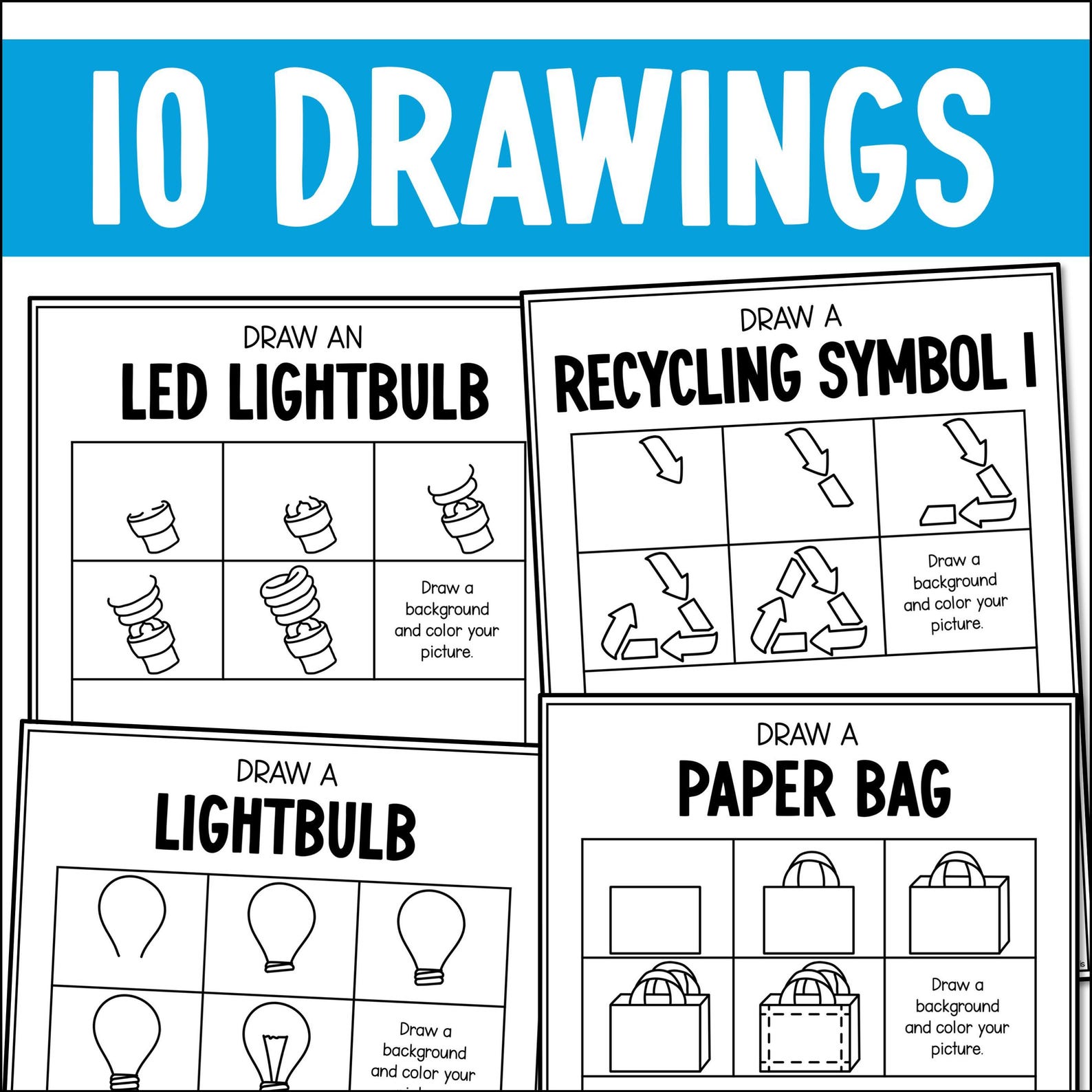 Earth Day Drawing for Kids, Reduce Reuse Recycle, Learn How-to-draw a ...