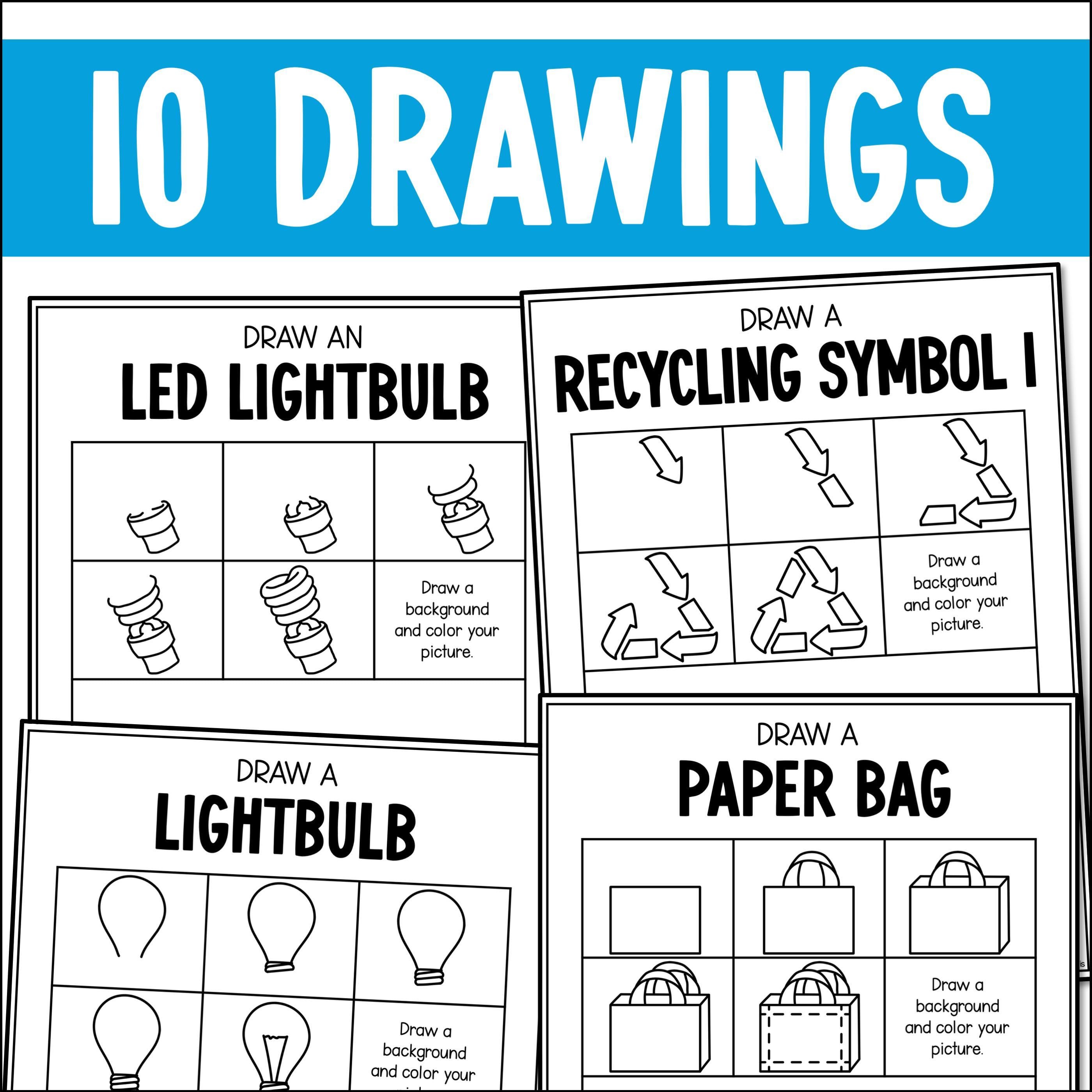 Earth Day Drawing for Kids, Reduce Reuse Recycle, Learn How-to-draw a ...