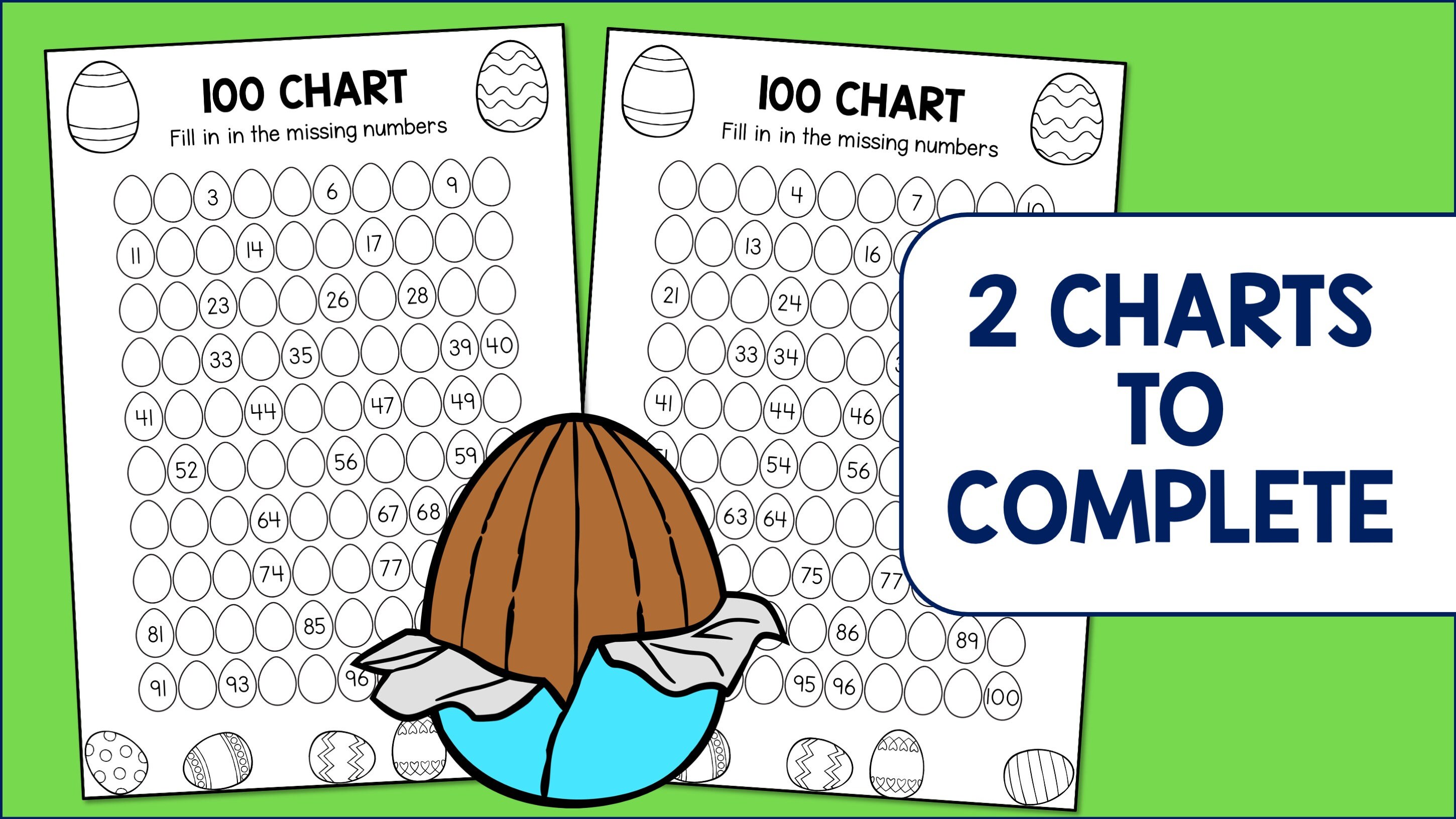 Easter Math Place Value to 100 Worksheets, Printable PDF Math Sheets ...