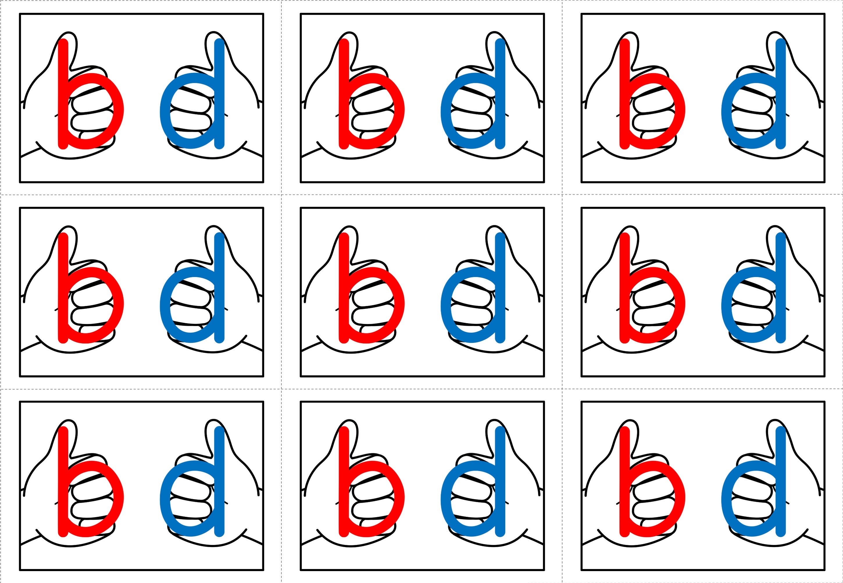 B D Letter Reversals Handwriting Practice Visuals, Posters & Worksheets ...