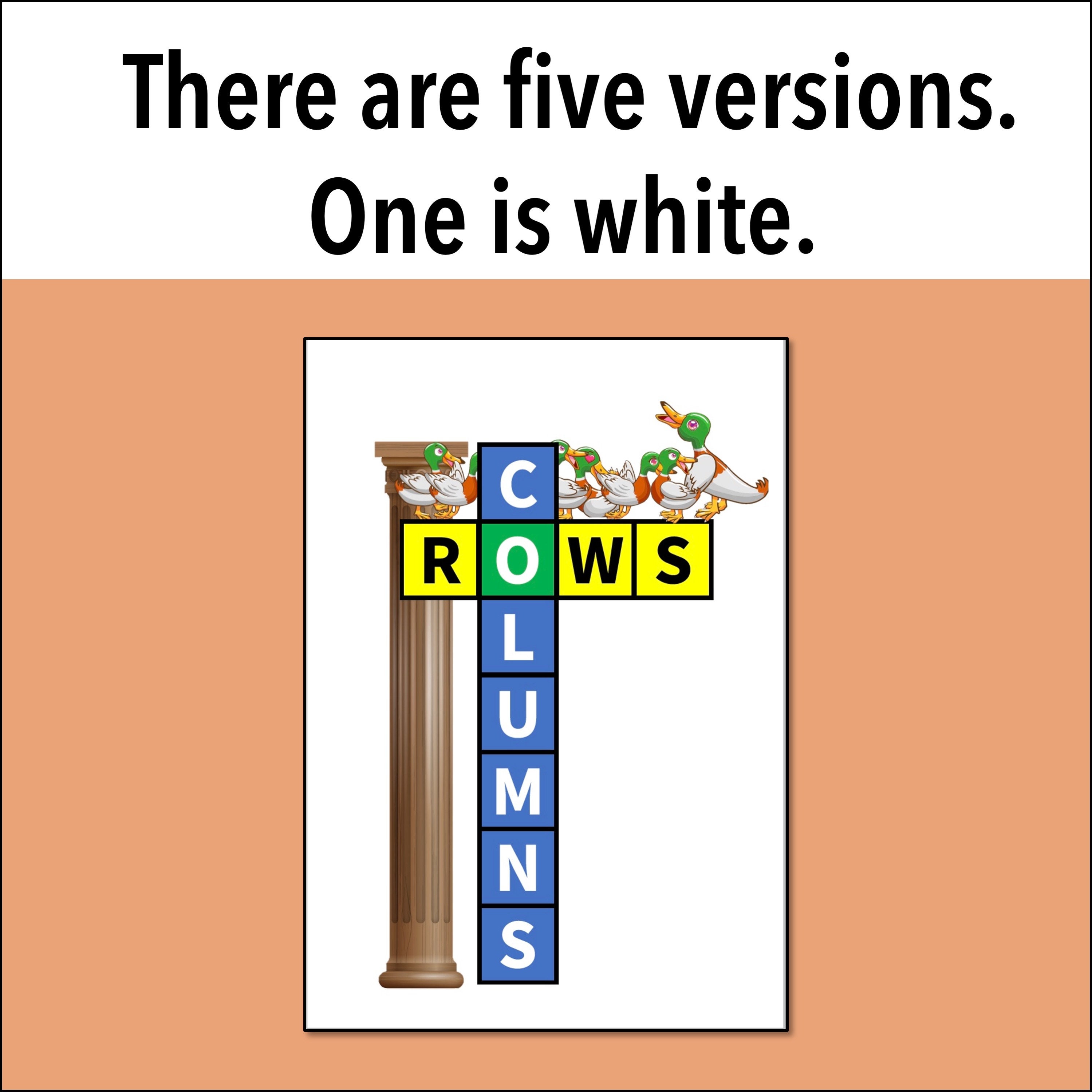 Toys Rows And Columns Poster Visual Rows As Ducks In A Row Toys And Games Learning And School Etna 5403