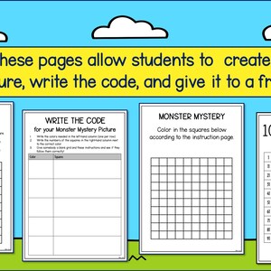 Place Value Math Worksheets of Monster Mystery Pictures, Place Value ...