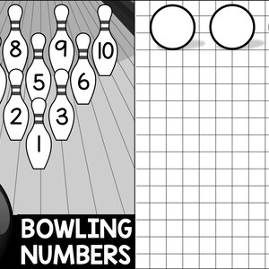 Four Operations Math Game, Bowling Numbers, Math Facts Printable PDF ...