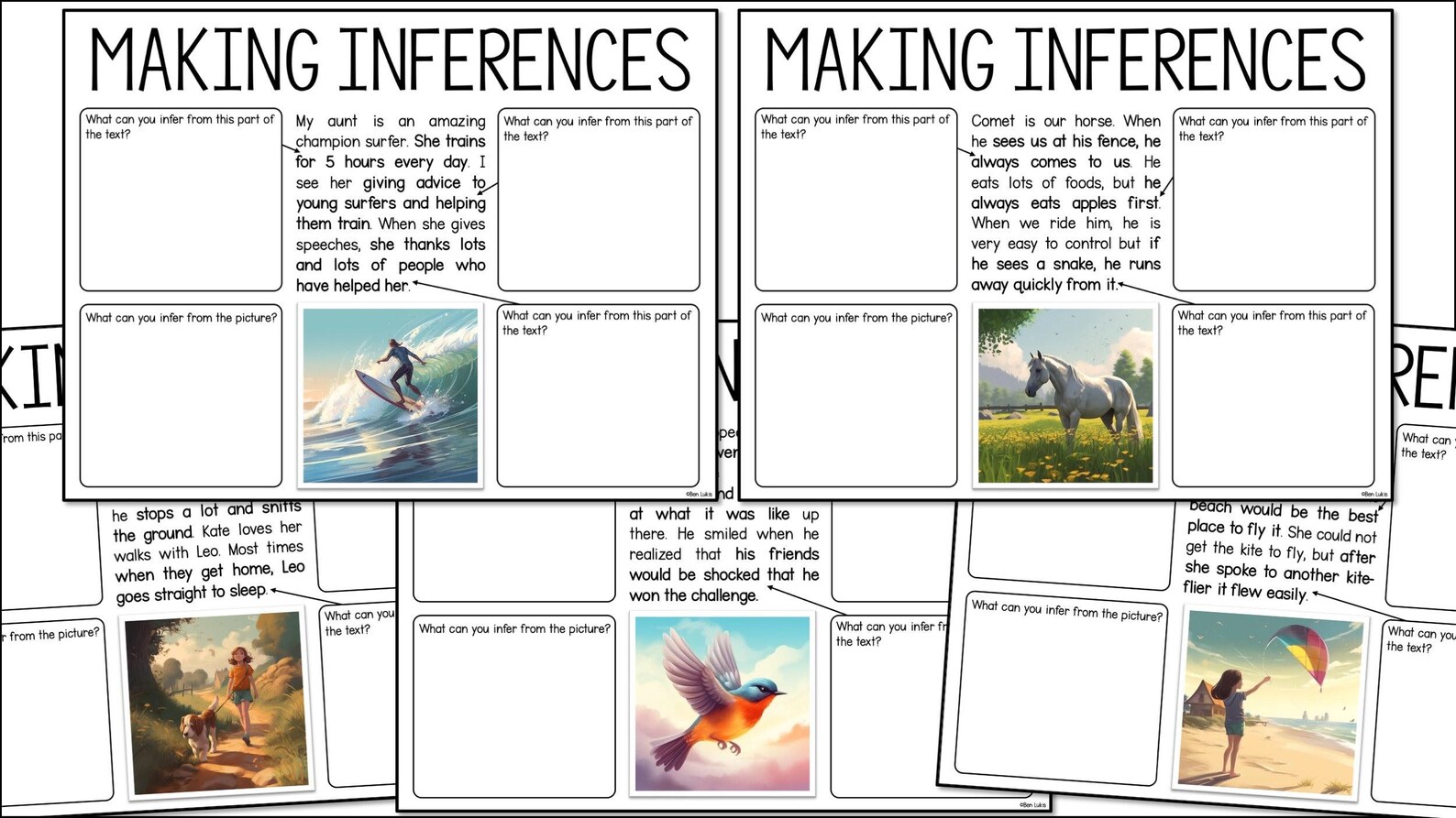 Making Inferences Practice Worksheets for Building Reading ...