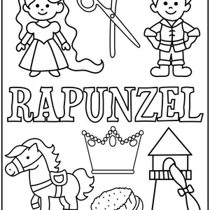Rapunzel Activity Book, Reading Comprehension, Coloring (digital ...