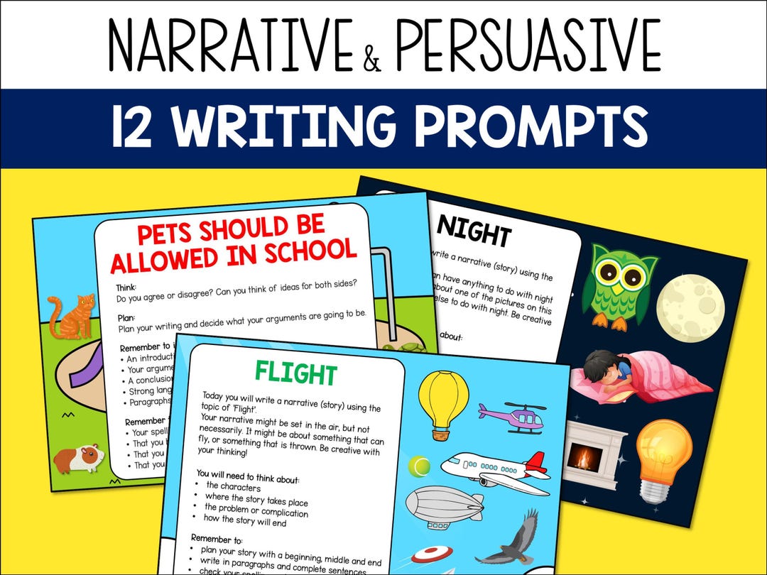 Writing Prompts for Persuasive and Creative Writing, NAPLAN Writing ...