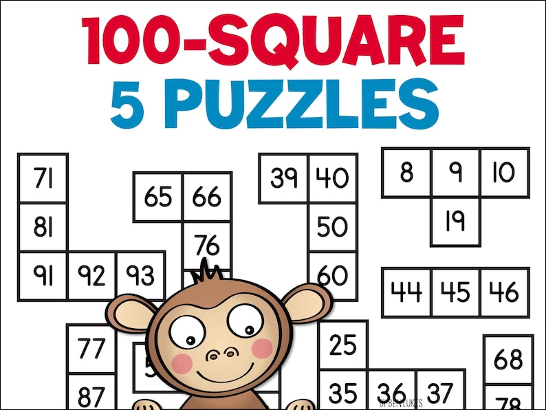 Place Value to 100 Jigsaws, 100 Chart Jigsaw Activity, Printable PDF ...