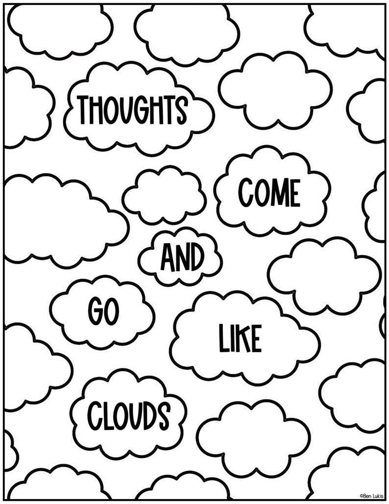 Mental Health Coloring Pages, SEL Activity, Mindfulness Printables (PDF ...