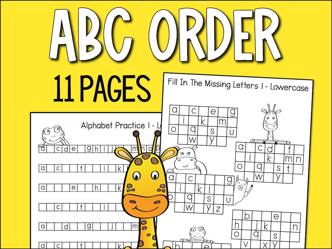 Alphabetical Order Activities, Alphabet Practice Printable PDF ...